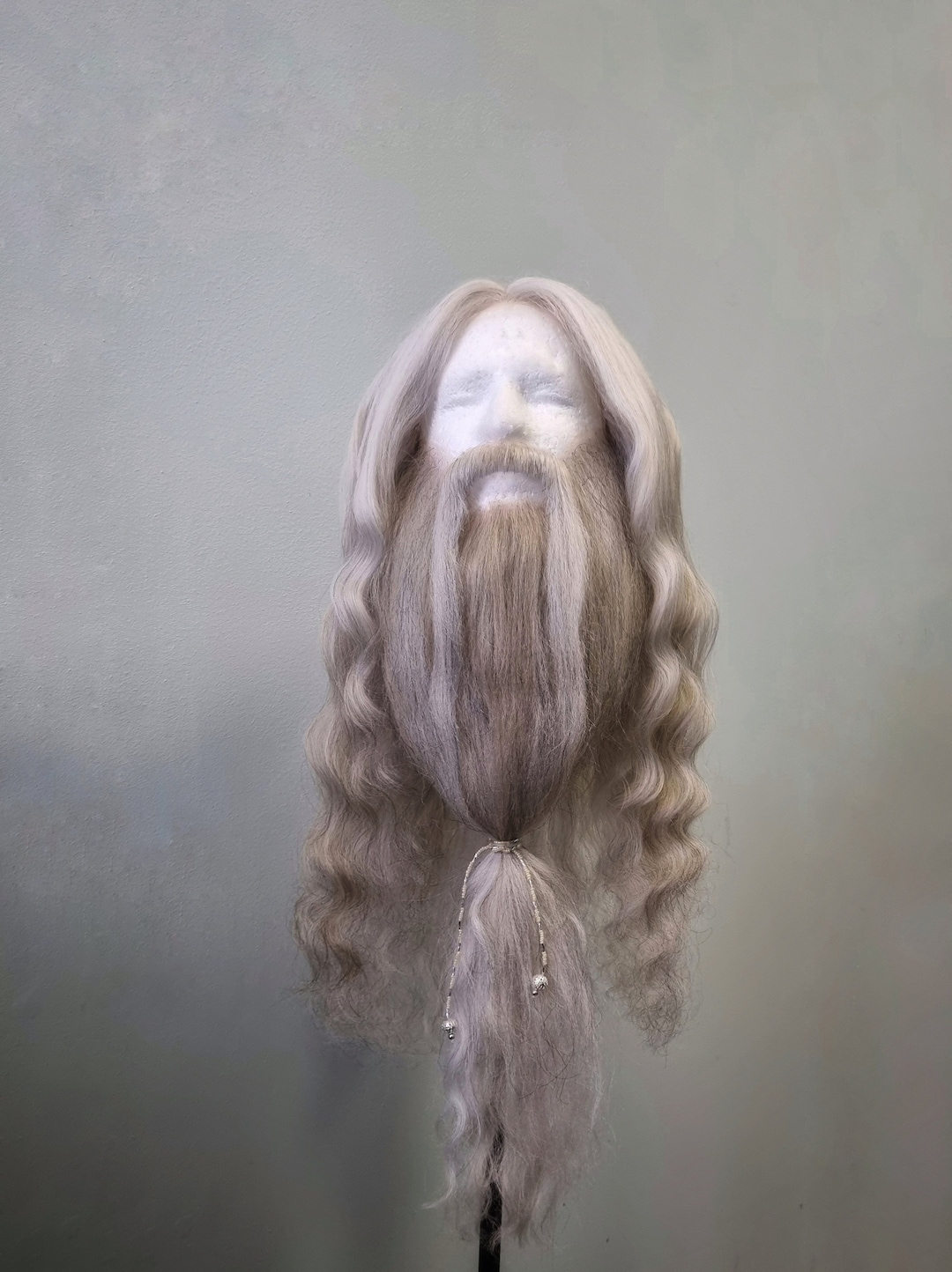 Set of Wig, Fake Beard/ Fake Mustache for Wizard Cosplay - Etsy