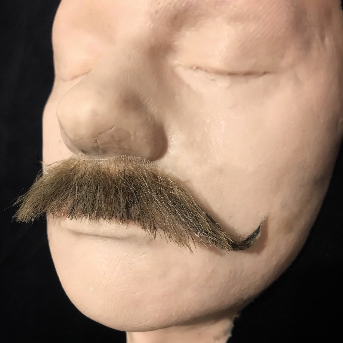 Realistic False Mustache handlebar Light Brown - Etsy Australia