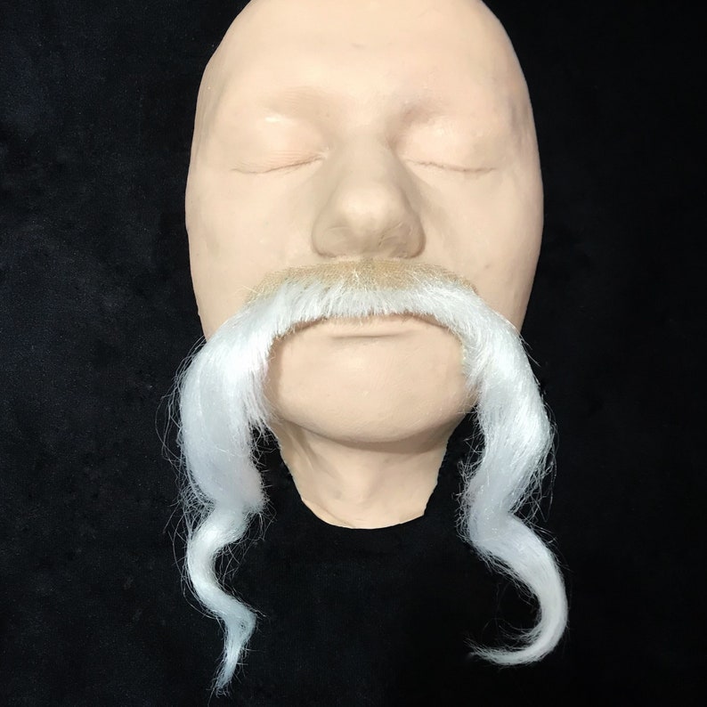 Realistic False Mustache geriatrix White - Etsy