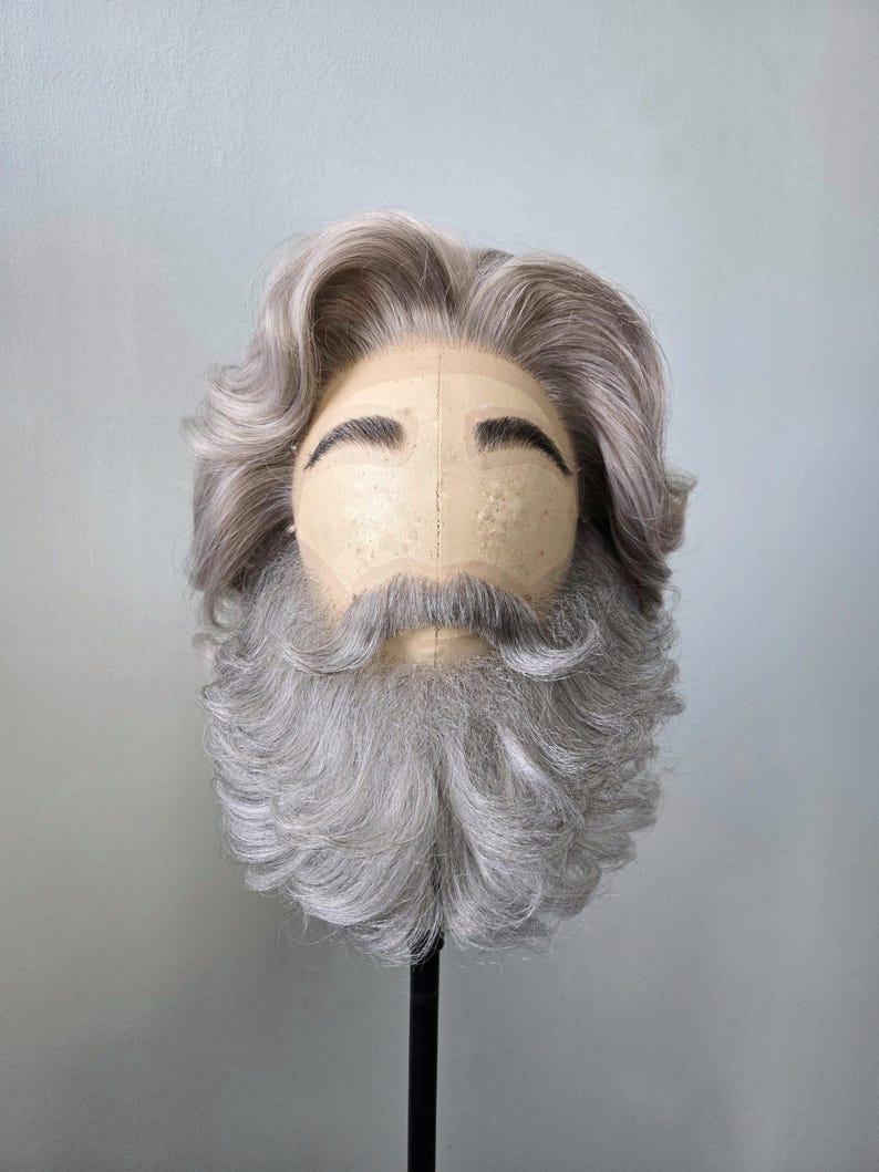 Pre-order. Santa's Set. Fake Beard/mustache and Wig. - Etsy UK