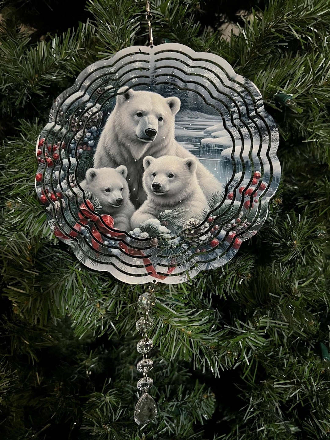 Polar Bear Wind Spinner With Charm - Etsy