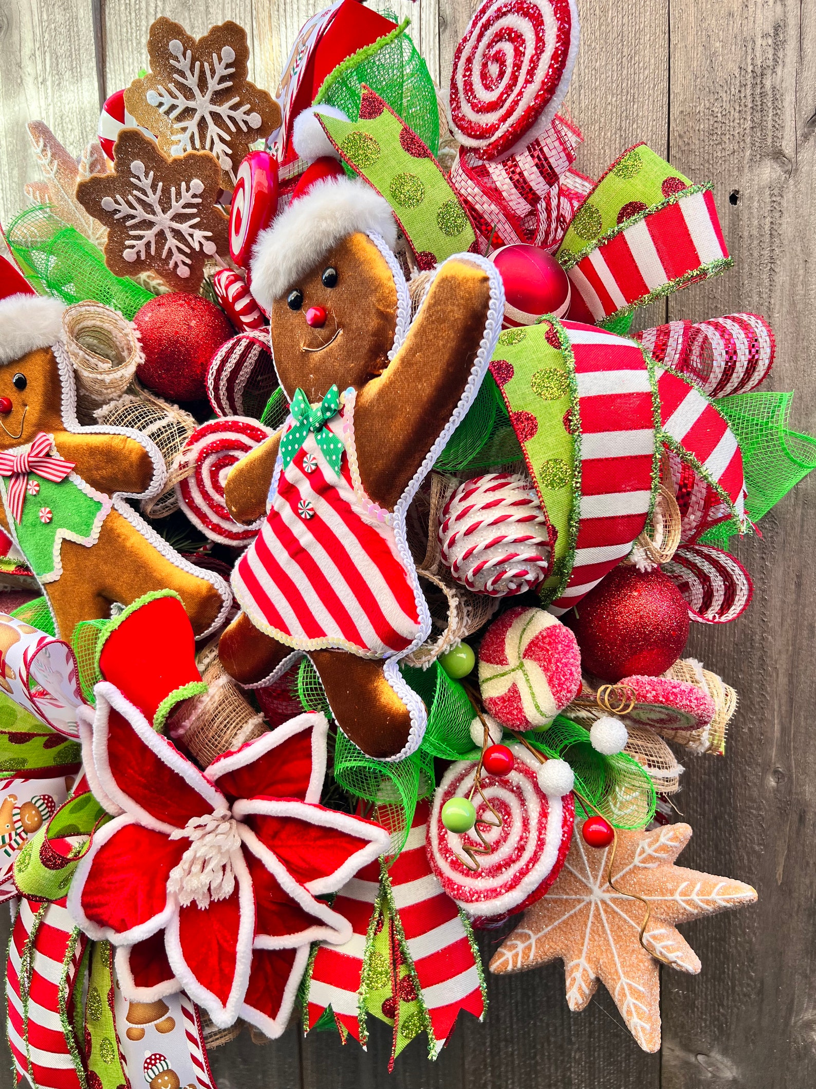 Gingerbread Christmas Wreath, Gingerbread Wreath, Christmas Wreath ...