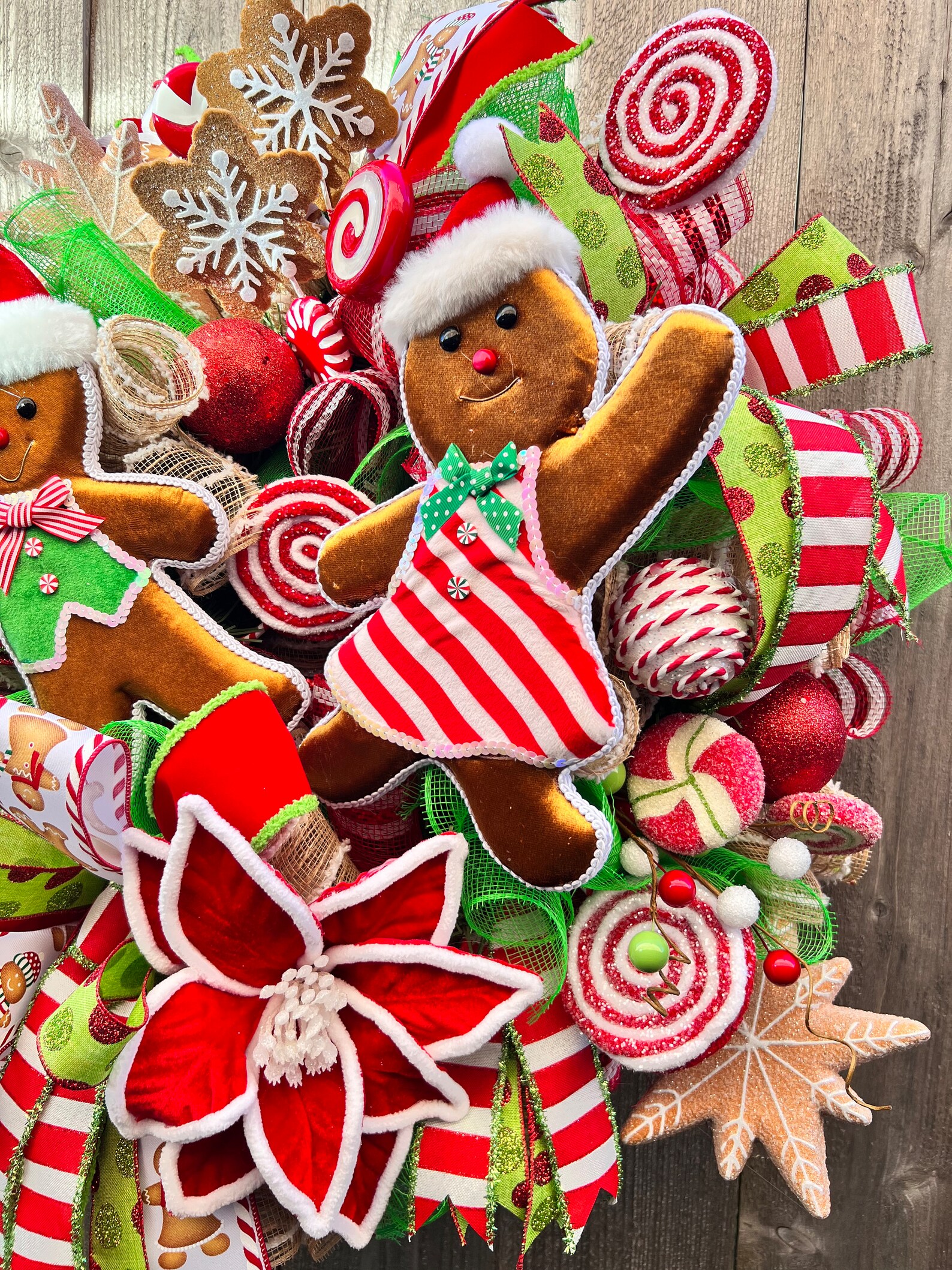 Gingerbread Christmas Wreath, Gingerbread Wreath, Christmas Wreath ...
