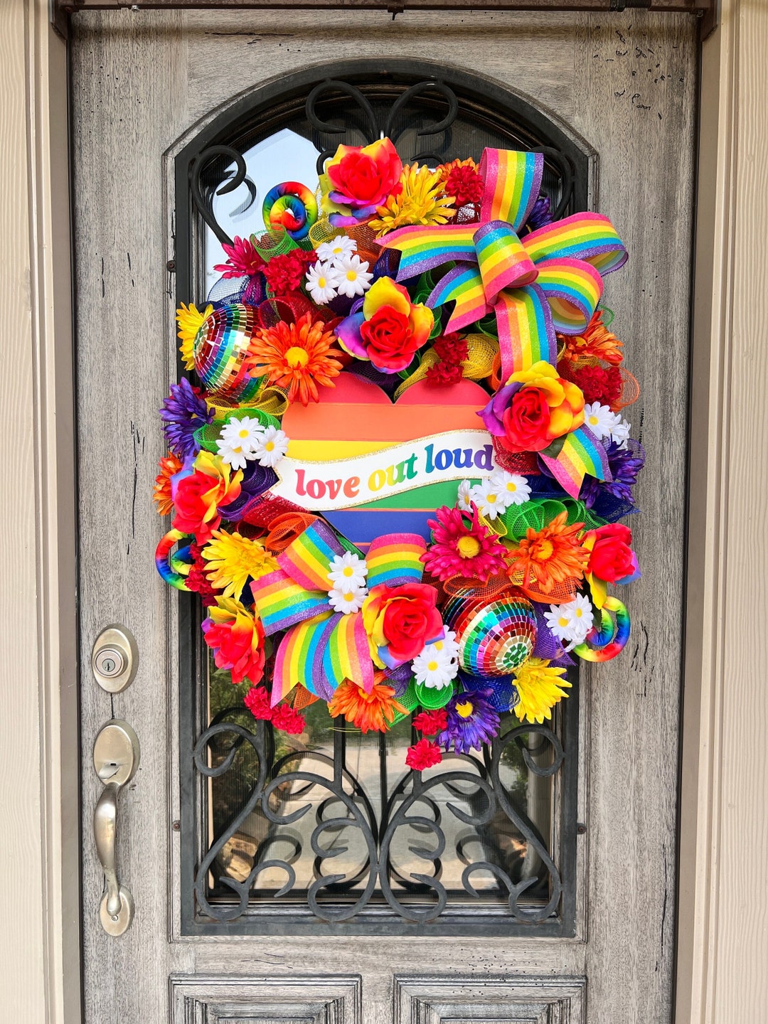Pride Month Wreath, Rainbow Wreath, LGBTQ Pride Celebration Wreath ...