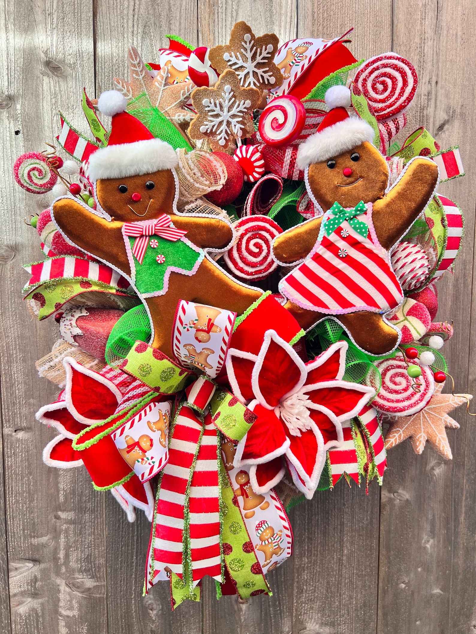 Gingerbread Christmas Wreath, Gingerbread Wreath, Christmas Wreath ...