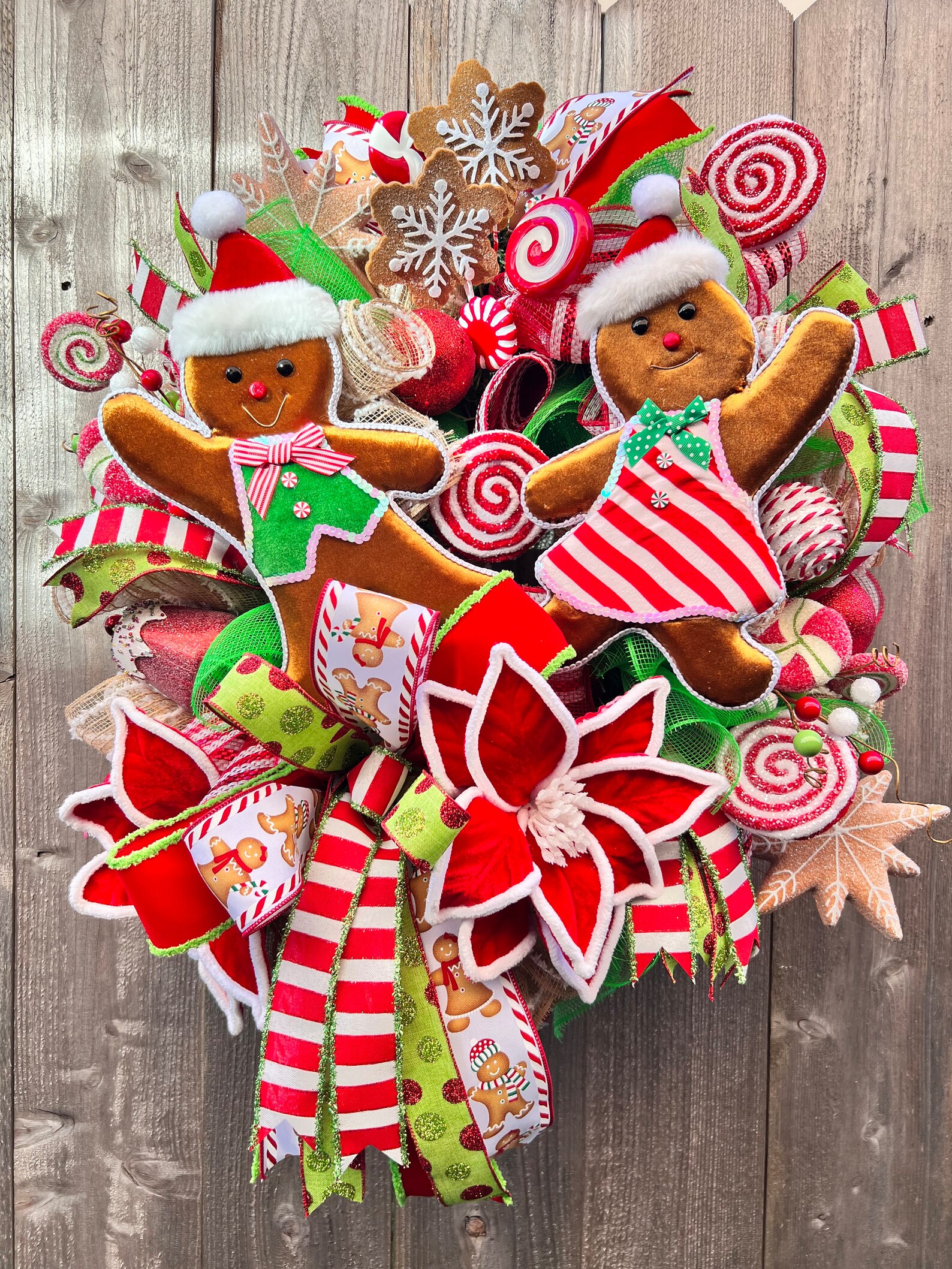 Gingerbread Christmas Wreath, Gingerbread Wreath, Christmas Wreath ...