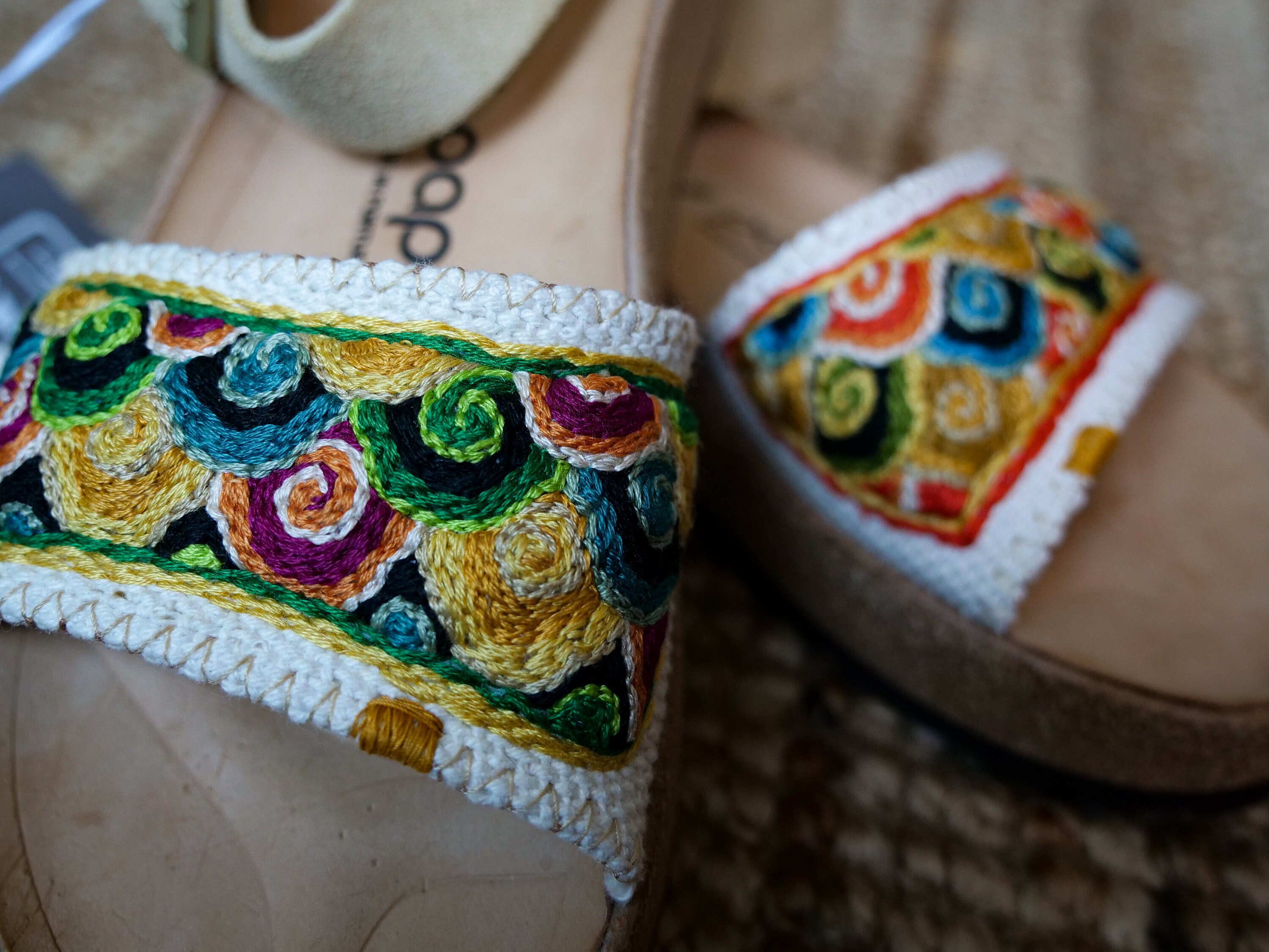 Birkenstock Papillio Sandals With Hand Embroidery - Etsy