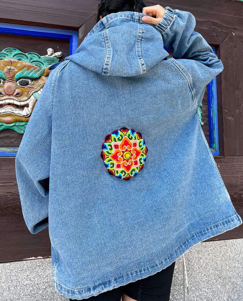 Hand Embroidered Patches on Jeans Jacket, Denim Jacket, Jeans Jacket ...