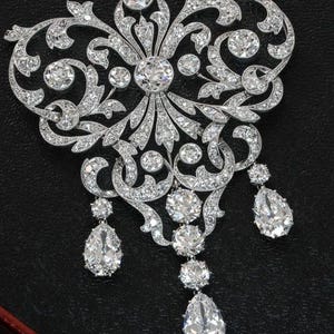 Antique & Stunning Anniversary Special Brooch With American Diamonds ...