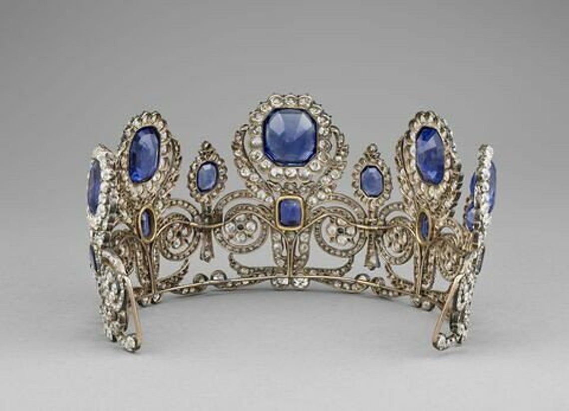 Vintage Victorian Reproduction Tiara Crown With American Diamond ...