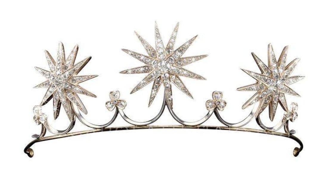 925 Sterling Silver Star Tiara - Etsy