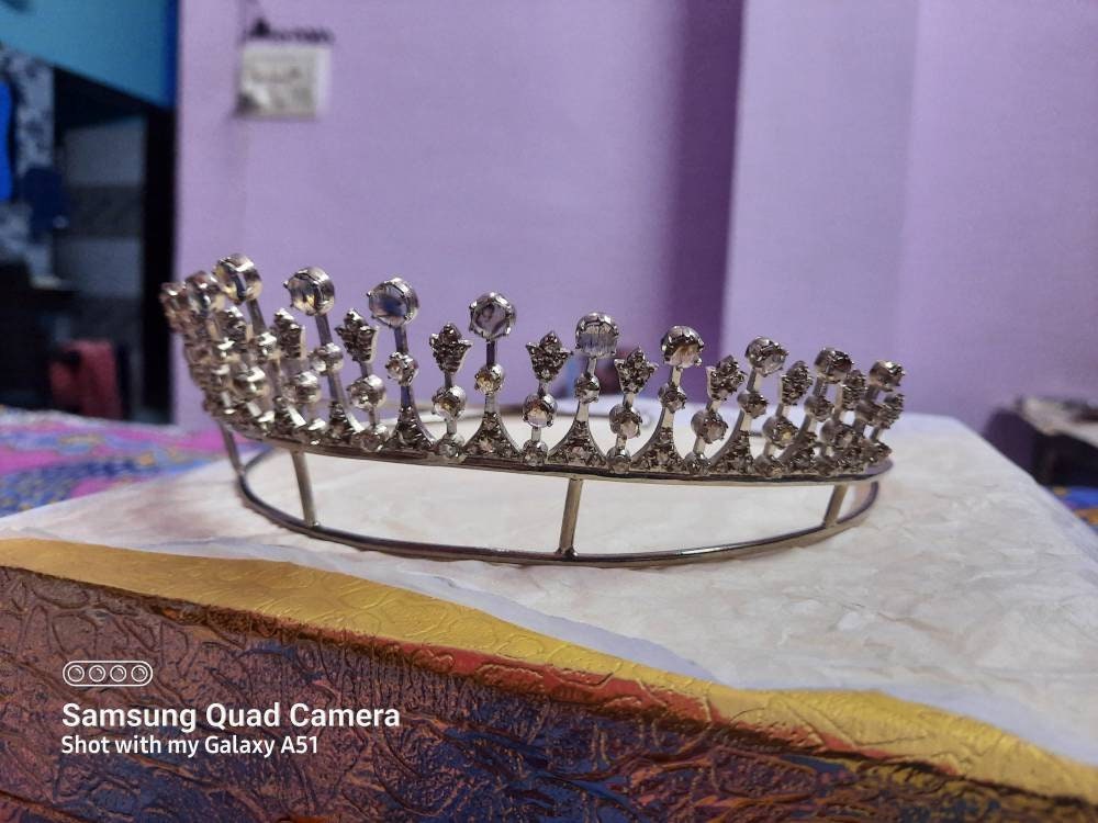 925 Sterling Silver Tiara Crown - Etsy