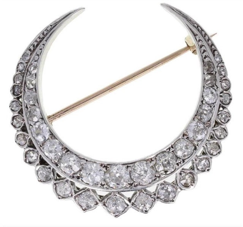 Silver , Moon Brooch & Pendant - Etsy
