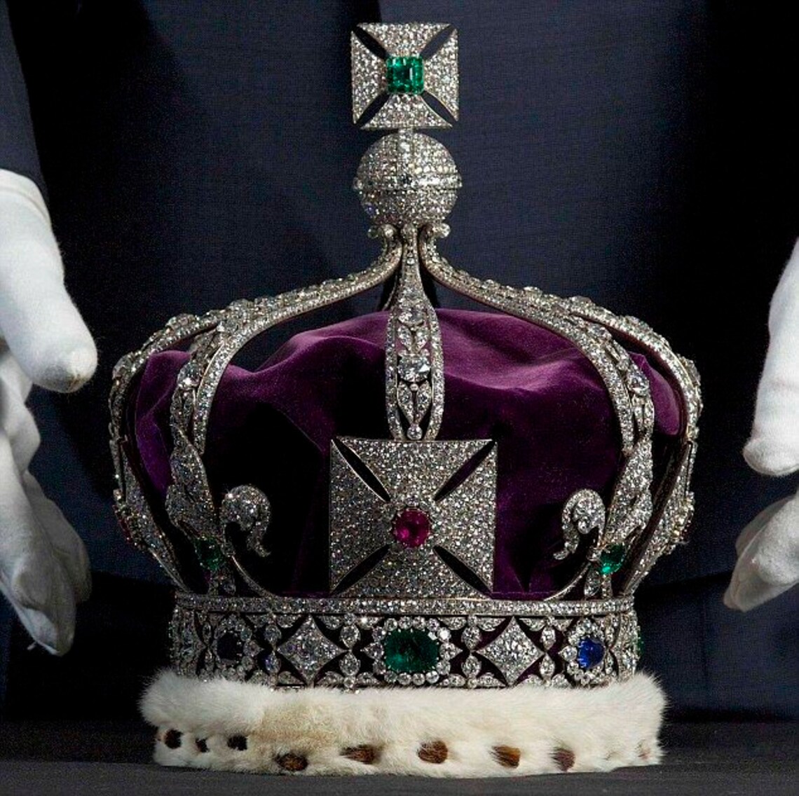 Vintage Royal Reproduction Crown With American Diamond, Silver Crown - Etsy