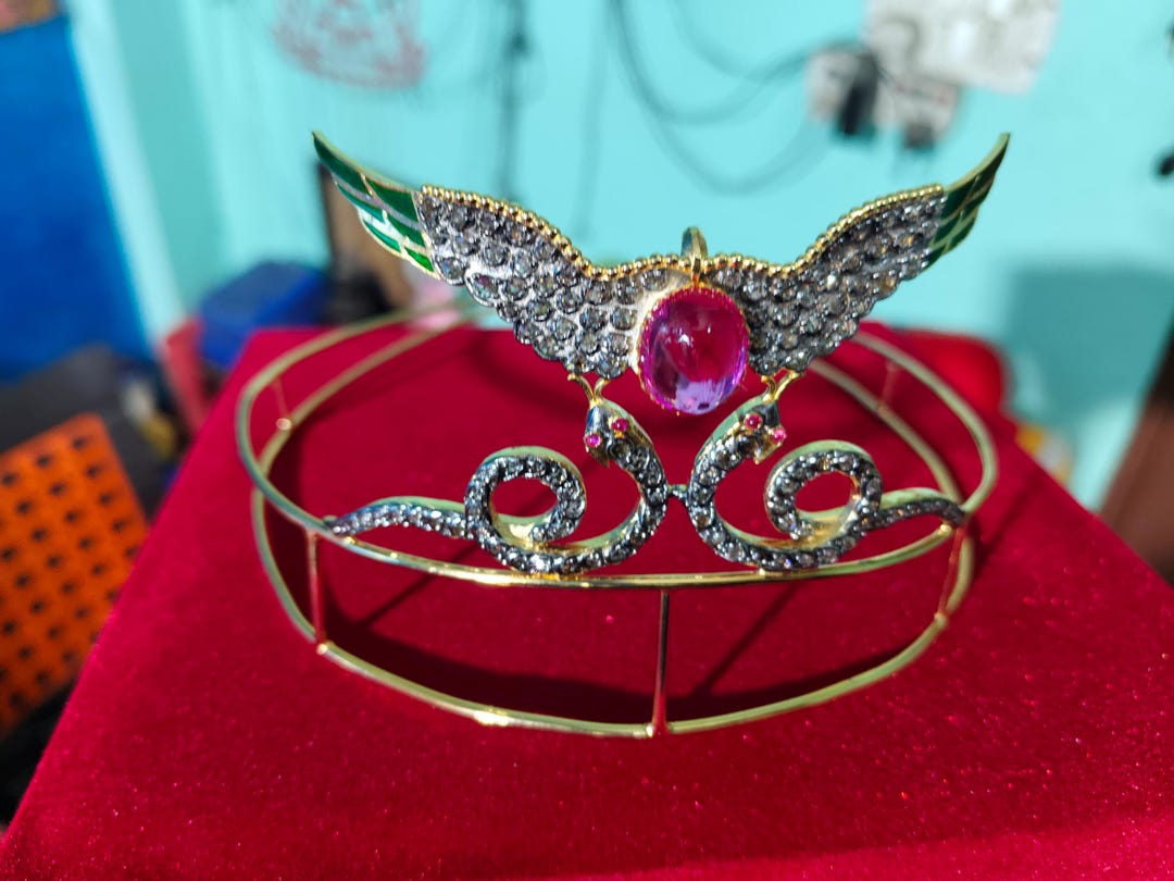 Christmas Special Snake Crown With Natural Victorian Diamond, 925 ...