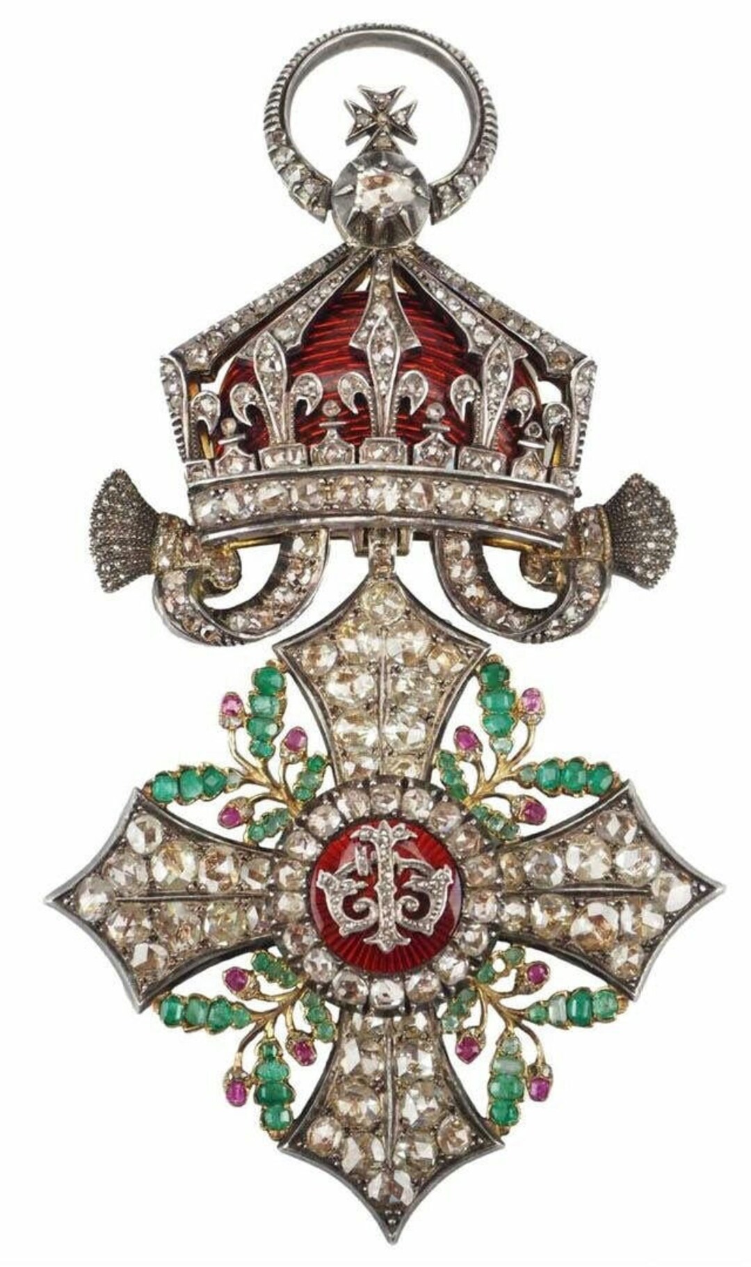 Antique Brooch With Victorian Diamond, 925 Sterling Silver, Christmas ...