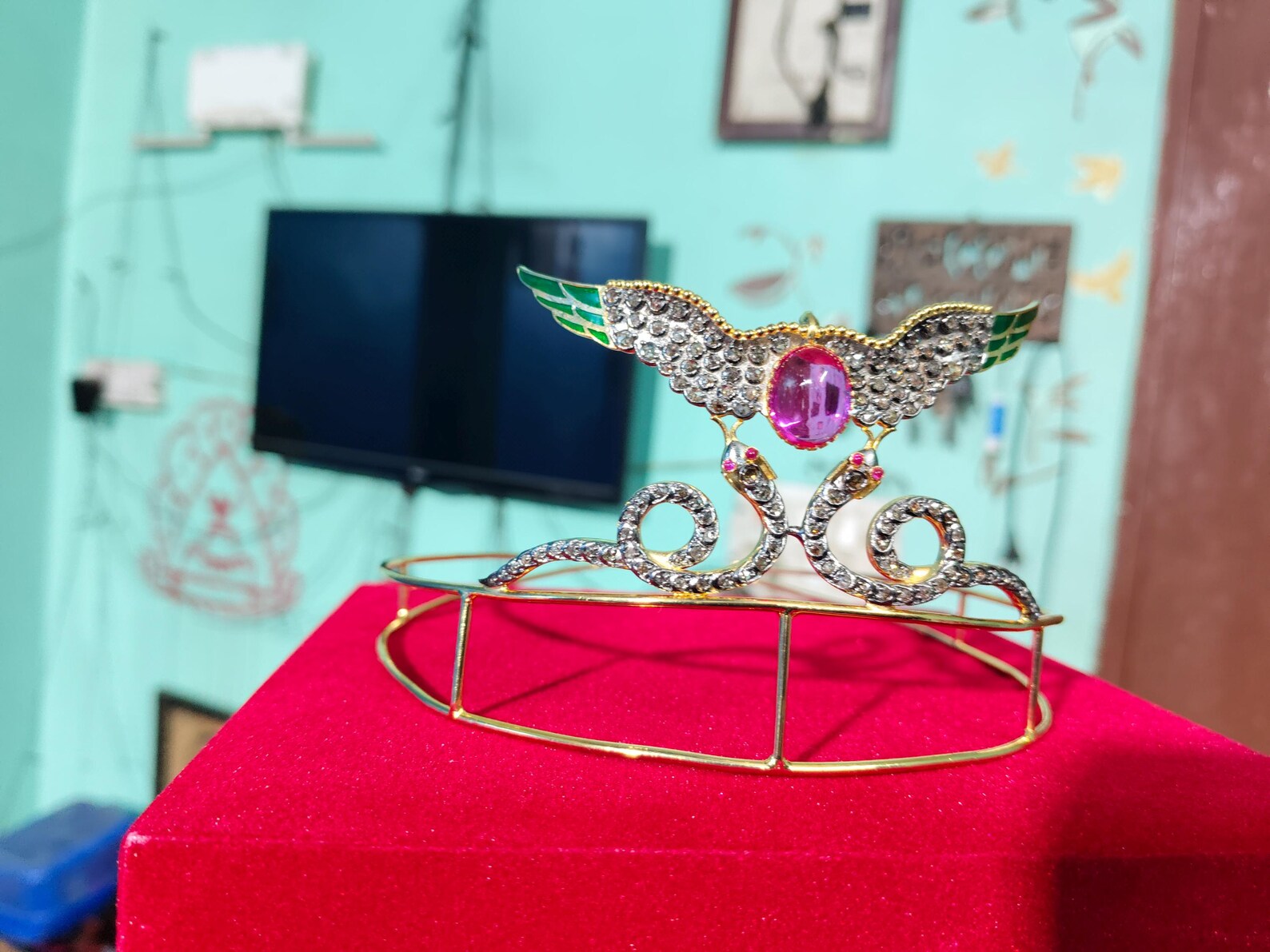 Christmas Special Snake Crown With Natural Victorian Diamond, 925 ...
