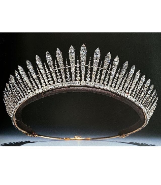 Wedding Special Tiara Crown With Natural Victorian Diamond, 925 ...