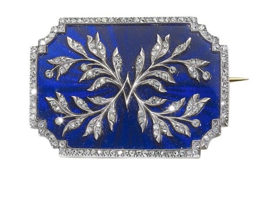 Birthday Special Brooch With Victorian Diamond, 925 Sterling Silver - Etsy