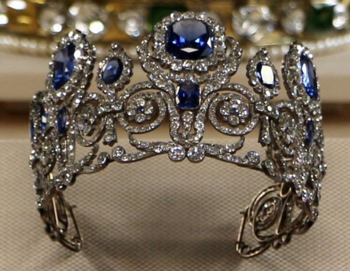 Vintage Victorian Reproduction Tiara Crown With American Diamond ...