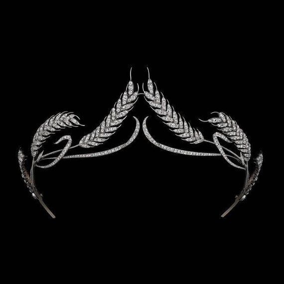 925 Sterling Silver Wheat Tiara Crown | Etsy