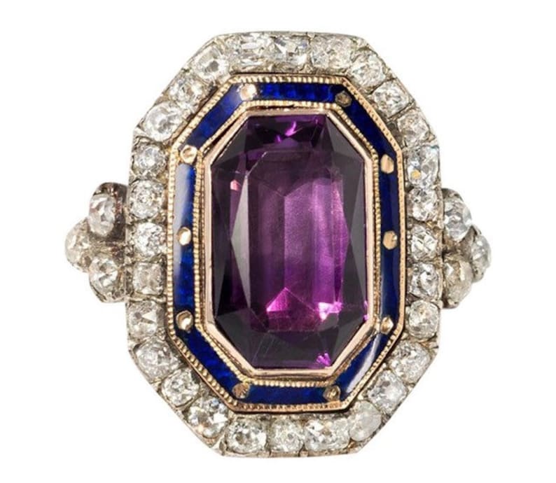 Wedding Special Ring With Natural Victorian Diamond, 925 Sterling ...