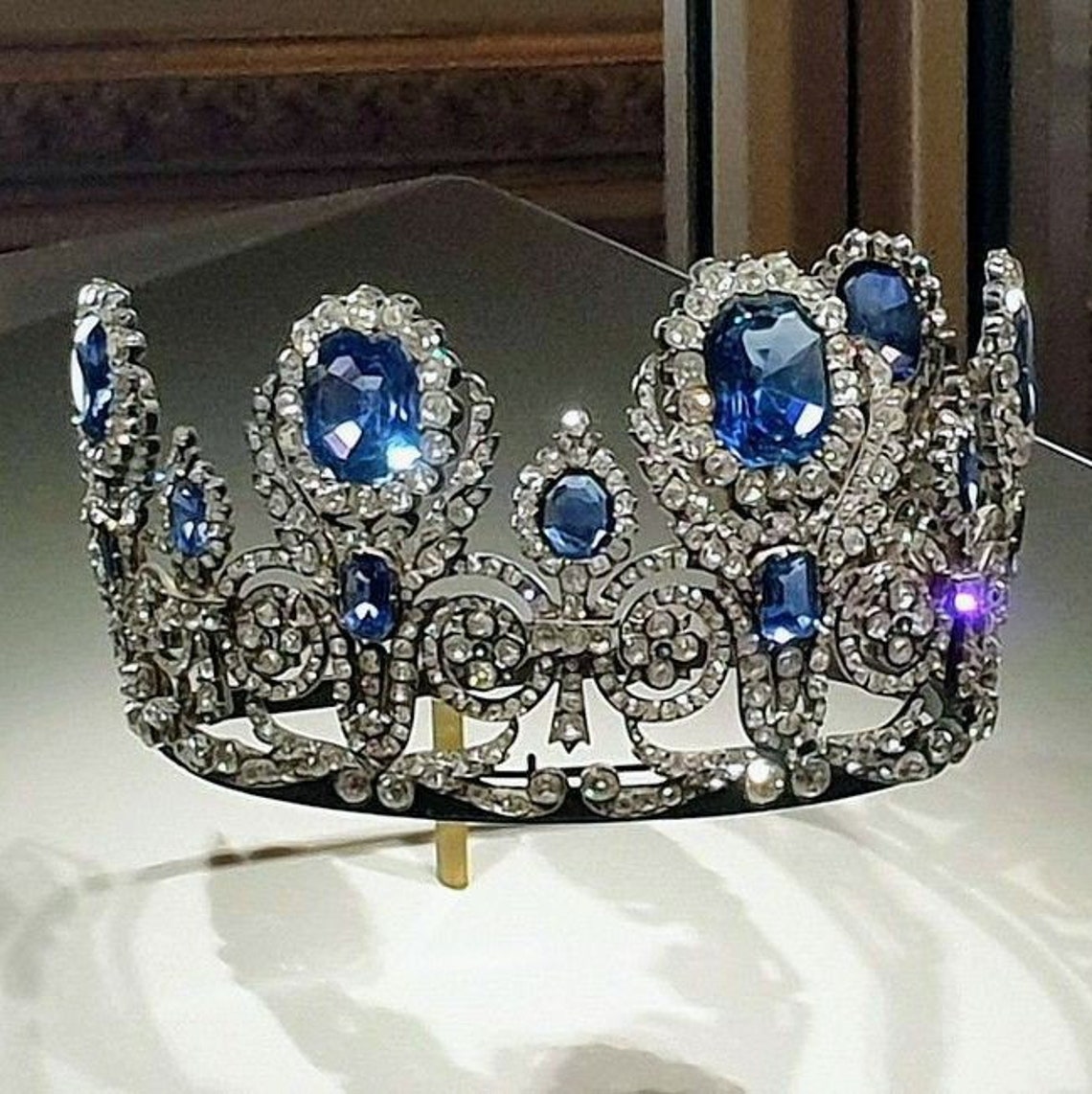 Vintage Victorian Reproduction Tiara Crown With American Diamond ...