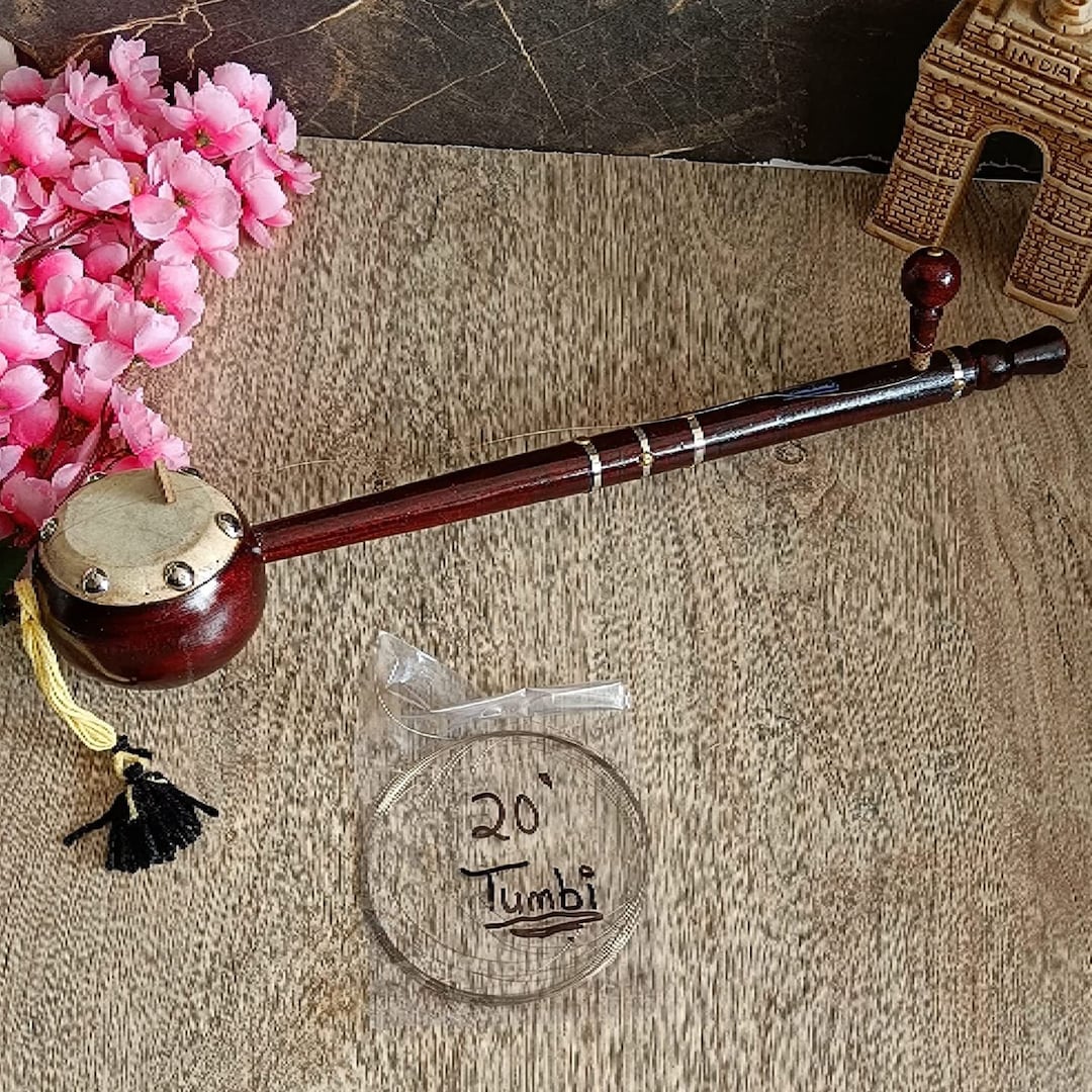 Mango Wood Iktara Tumbi: Indian Musical Instrument, Home Decor (20 Inch ...