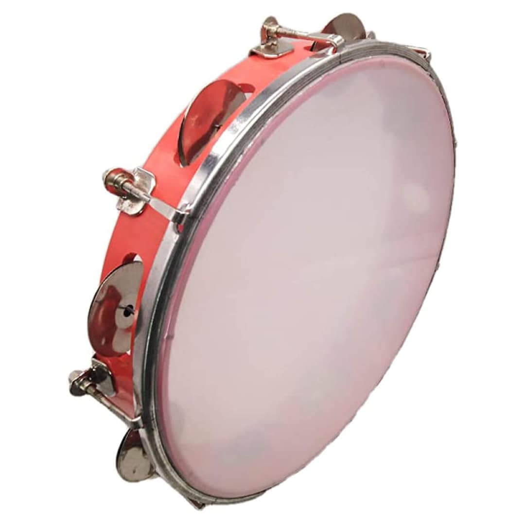 Handmade Indian Wooden Tambourine: Traditional Musical Instrument (10 ...