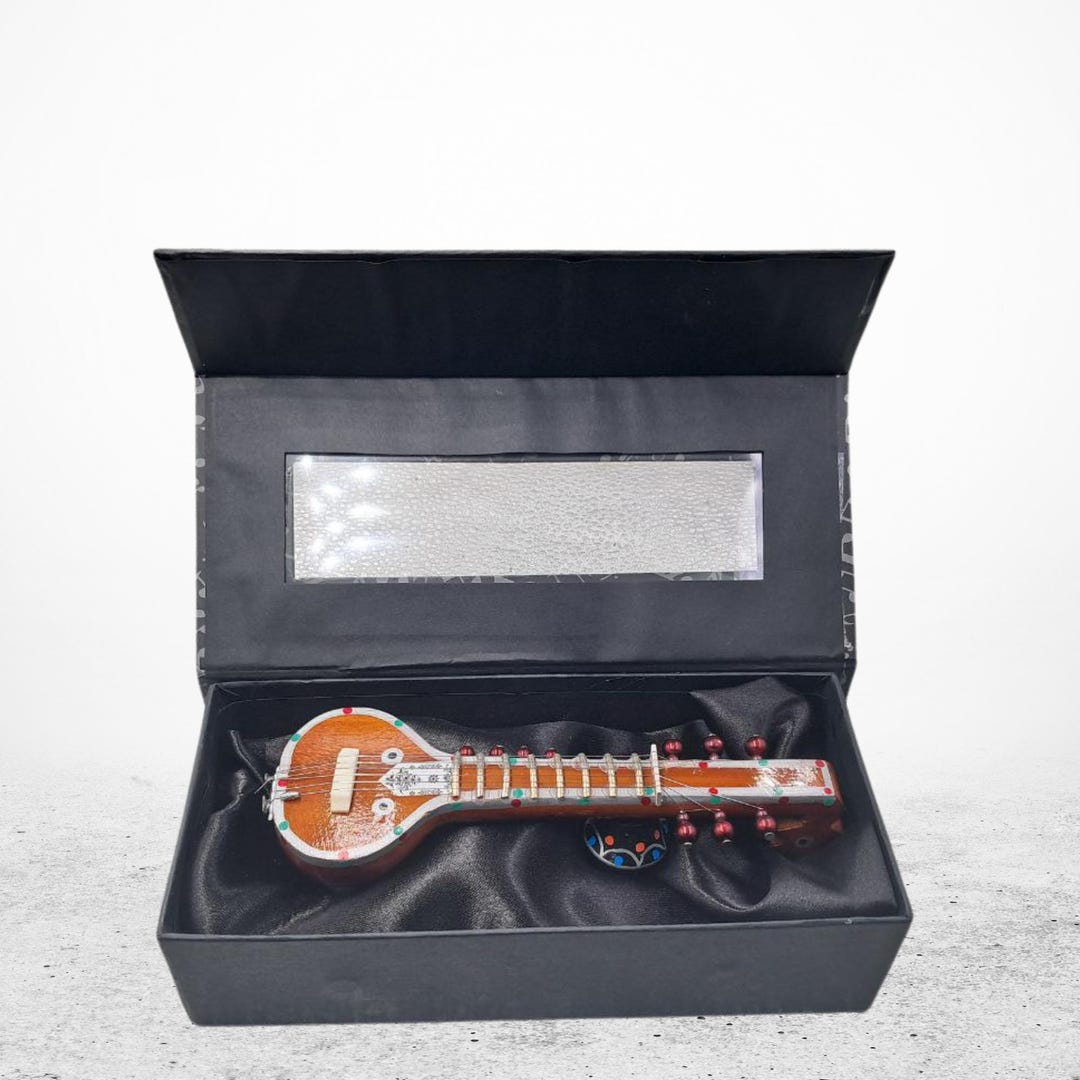 India Meets India Miniature Veena Collectible 7 Inch in Gift Box - Etsy