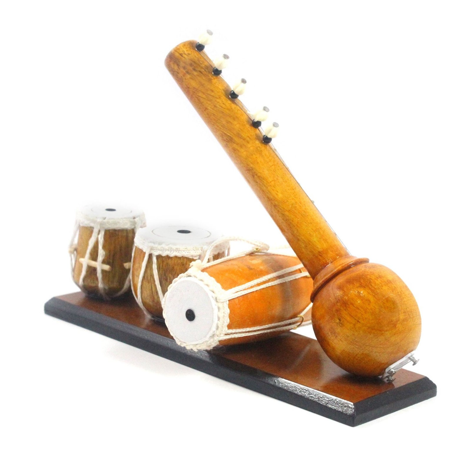 Handmade Miniature Tabla, Sitar & Dholak: Indian Musical Instrument ...
