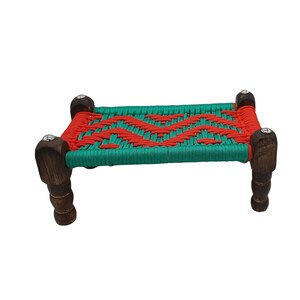 Handmade Indian Charpai Miniature Cot: Wooden Woven Showpiece - Etsy