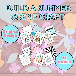 Build-a-summer Craft Bundle – Cut and Paste Activity Set for Kids ...