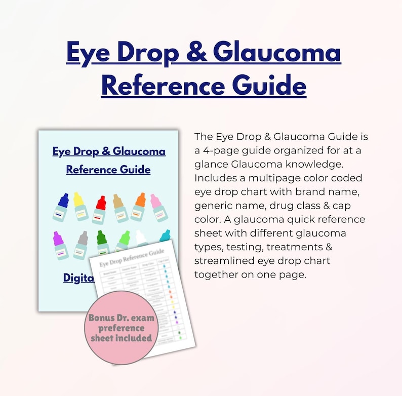 Ophthalmic Tech Glaucoma & Eye Drop Reference Guide: Doctor Preference ...