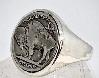 Buffalo Nickel Ring - Etsy
