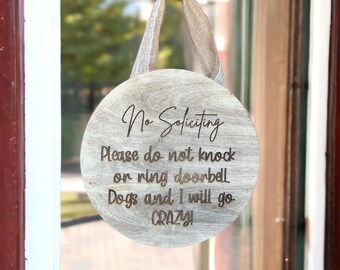 No Soliciting Sign for Front Door Simple and Pretty Vinyl - Etsy