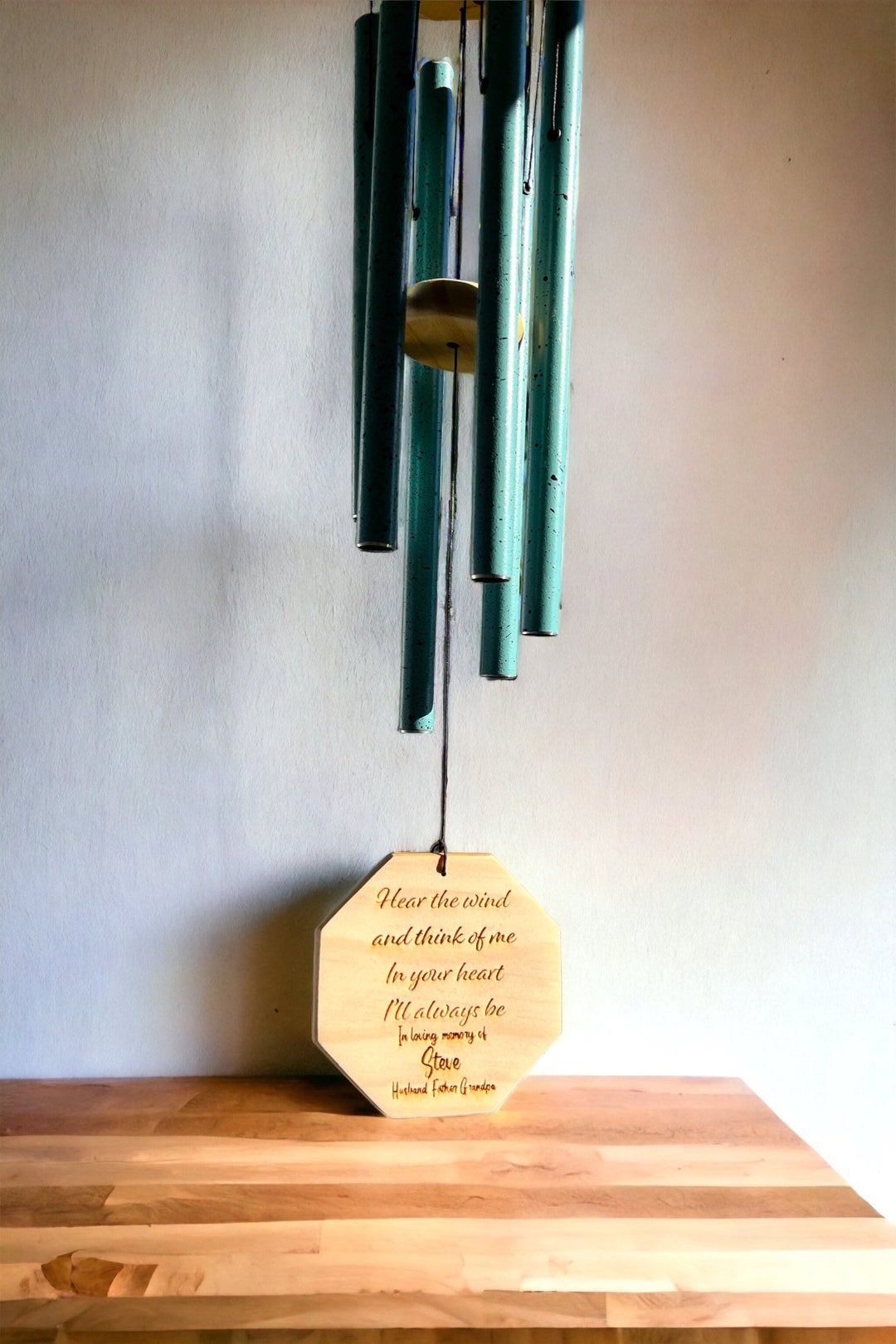 Laser Engraved Wind Chimes Memorial Chimes in Memory of Bereavement ...