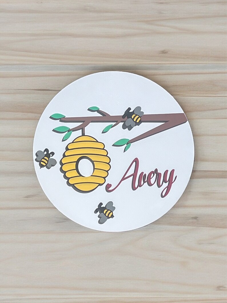 Bee Nursery Name Sign, Bee Themed Nursery, Bee Decor, Girl Name Sign ...