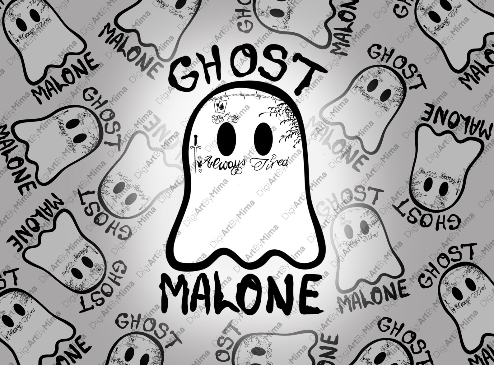 Ghost Malone PNG, SVG, Funny Ghost Instant Download, Sublimation ...