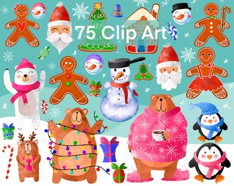 Christmas Clipart - Holiday Clipart, Cute Christmas Clip Art, Digital ...