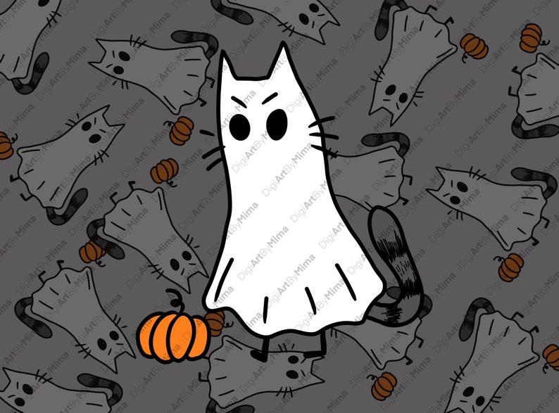 Ghost Cat PNG, Cat PNG, Ghost PNG, Ghost Silhouette, Ghost Cat ...
