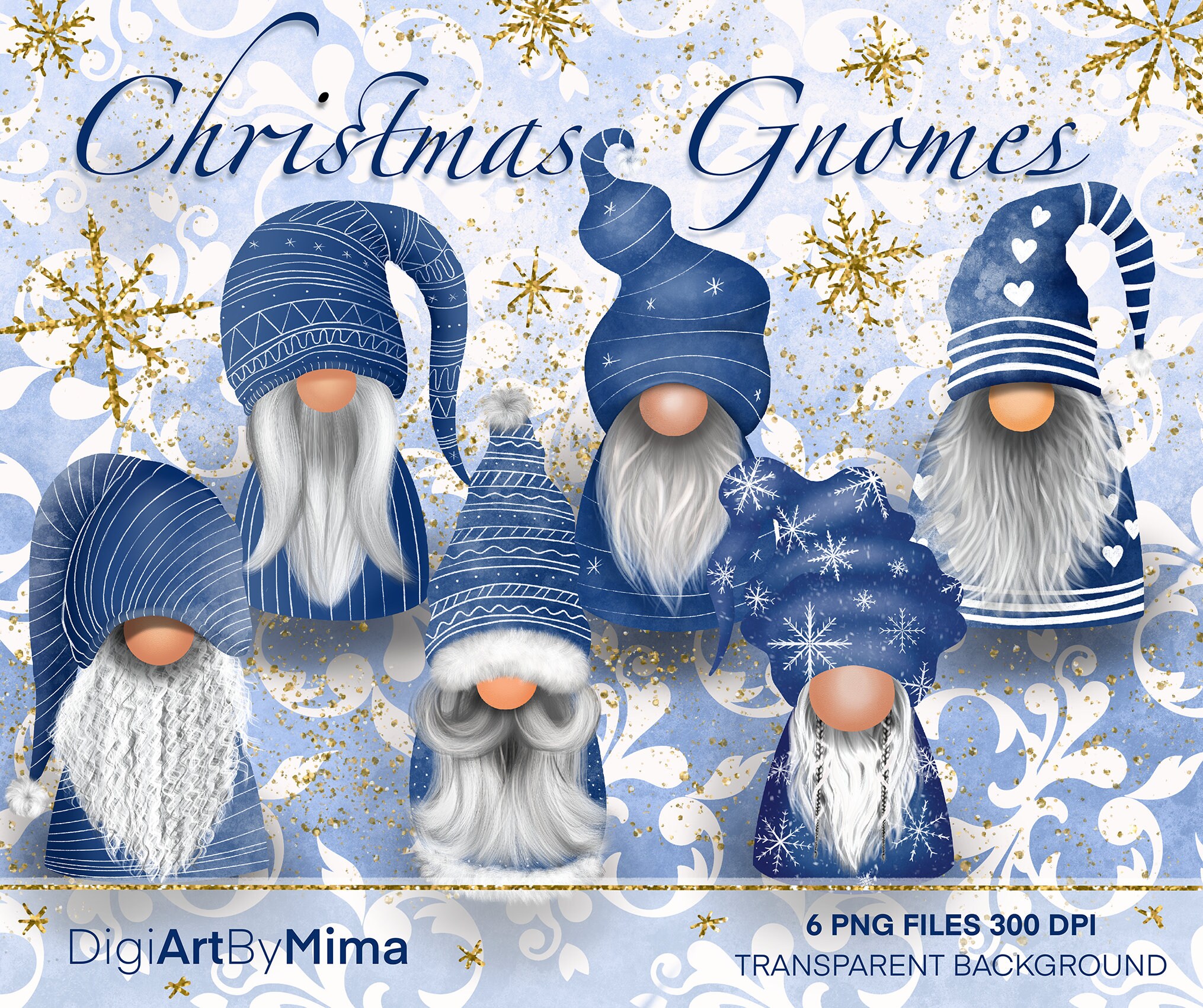 Christmas Gnome PNG Gnomes Clipart Santa's Gnome | Etsy