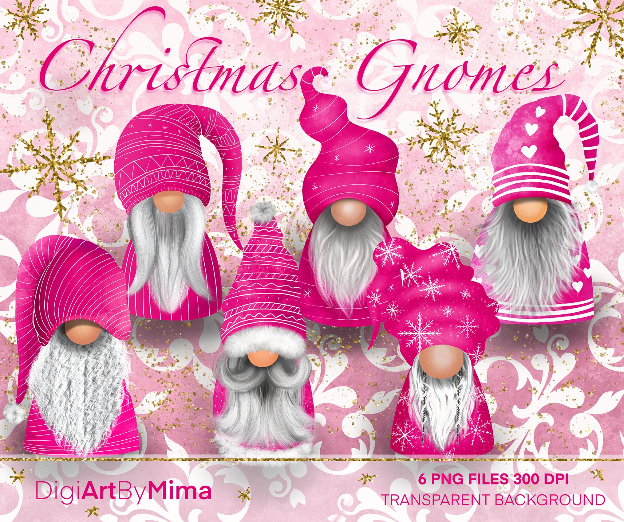 Christmas Gnome PNG Gnomes Clipart Santa's Gnome | Etsy