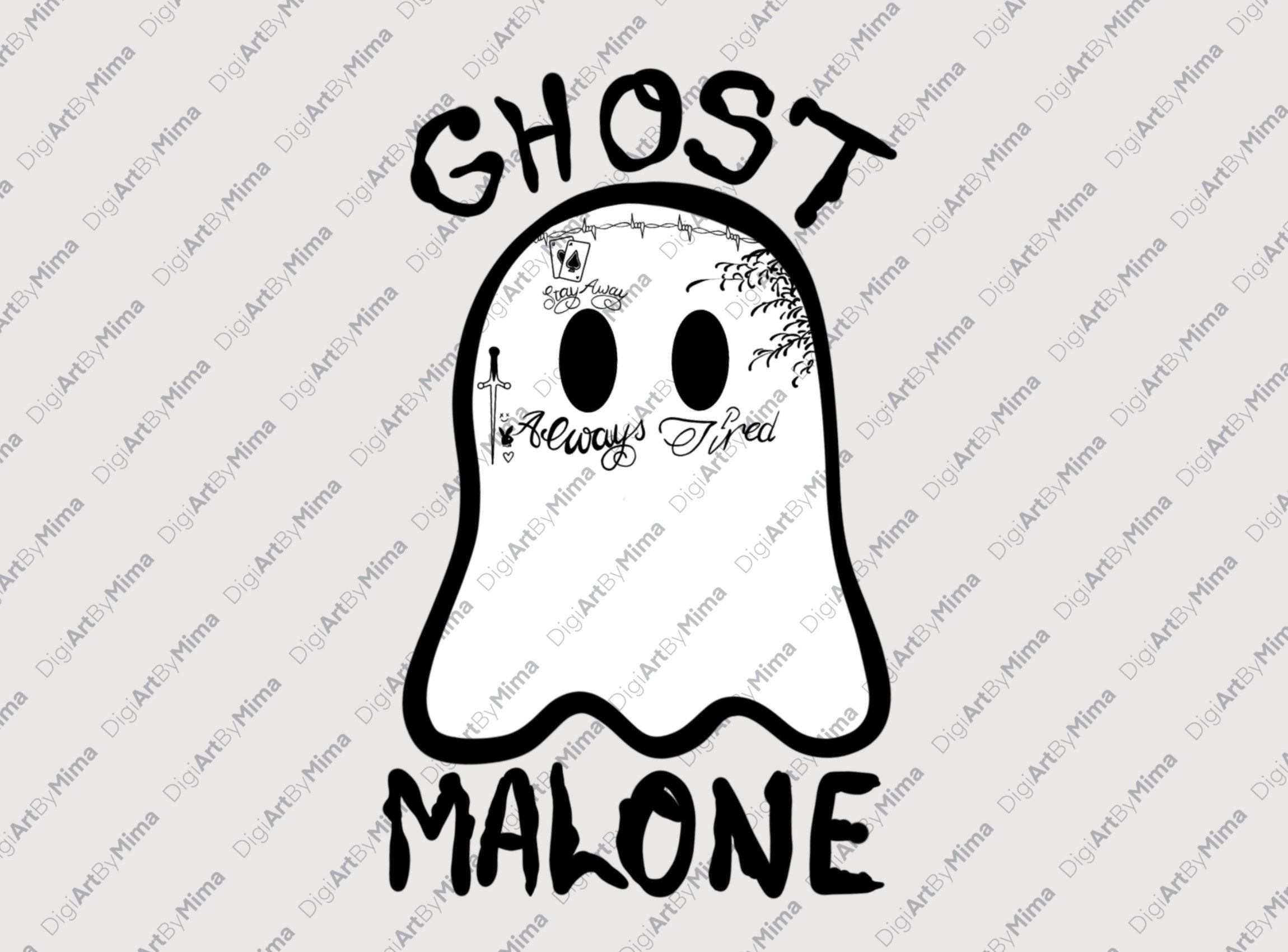 Ghost Malone PNG, SVG, Funny Ghost Instant Download, Sublimation ...