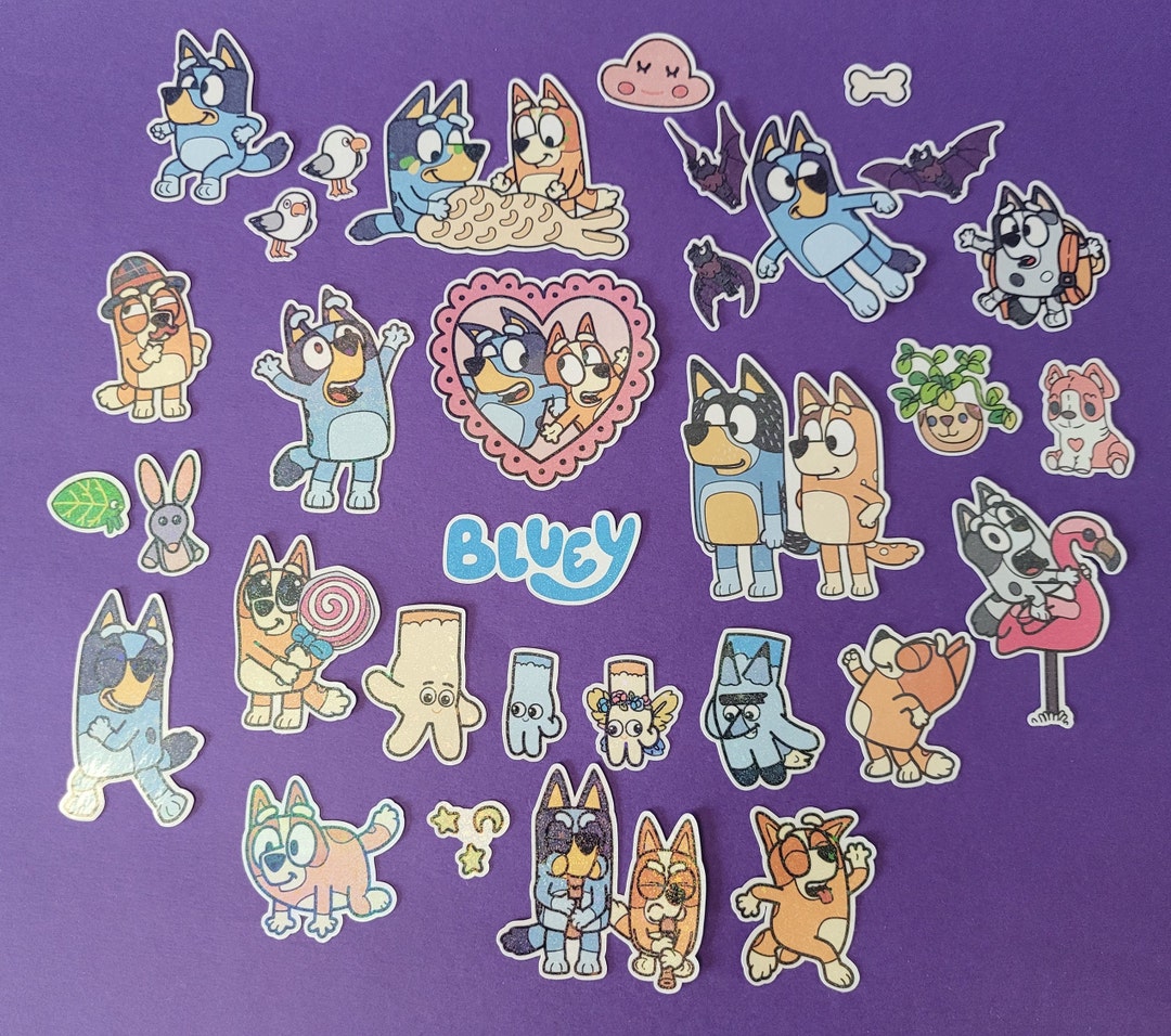 Bluey Holographic Sticker Pack - Etsy