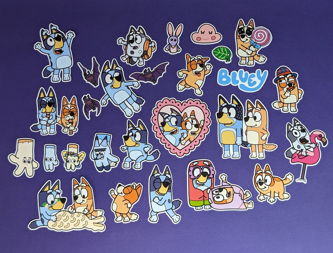 Bluey Holographic Sticker Pack - Etsy