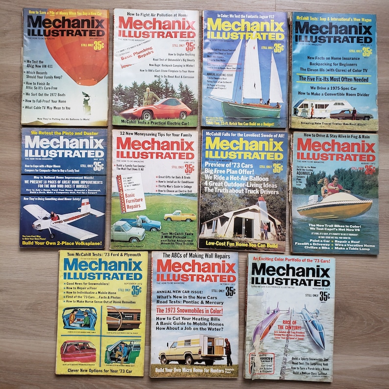 Mechanix Illustrated Magazines 1972 Vintage - Etsy