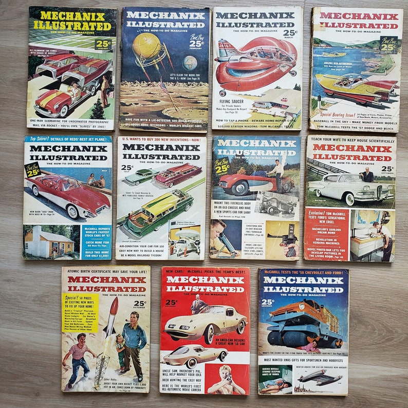 Mechanix Illustrated Magazines 1957 Vintage - Etsy