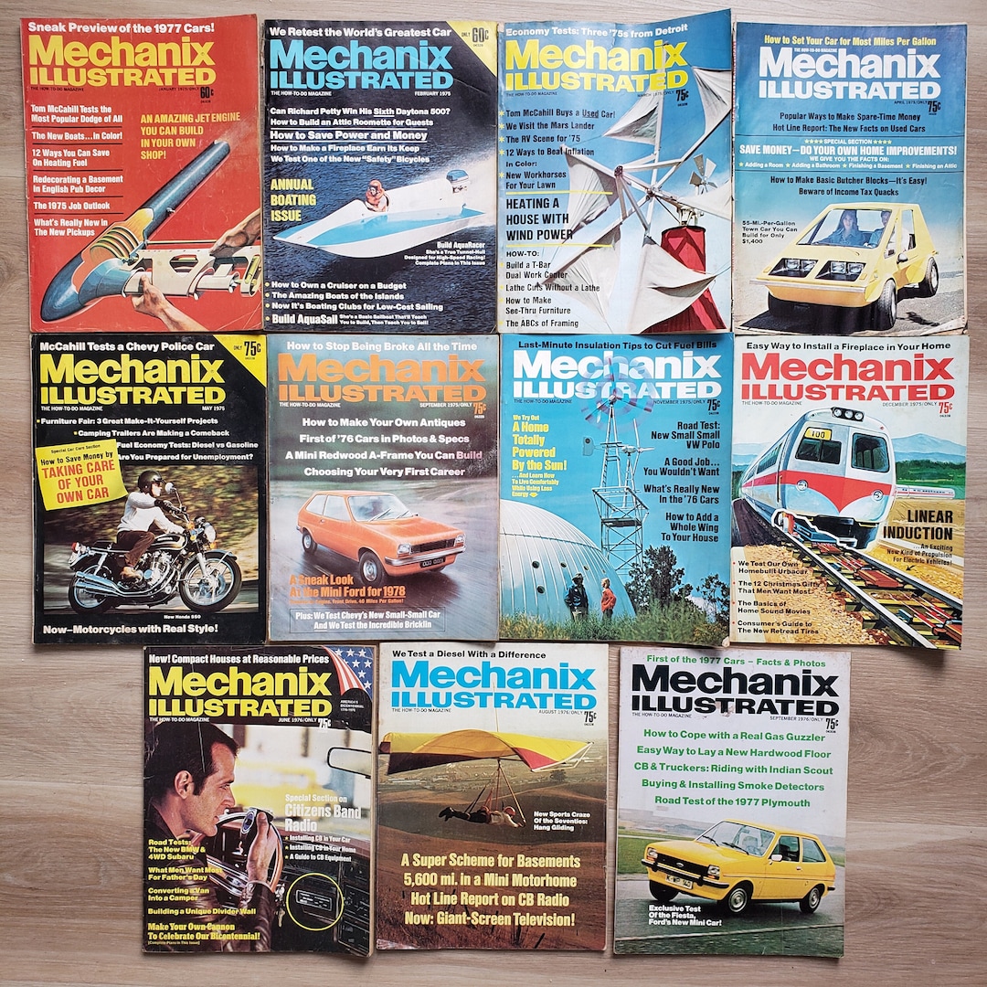 Mechanix Illustrated Magazines 1975 1976 Vintage - Etsy