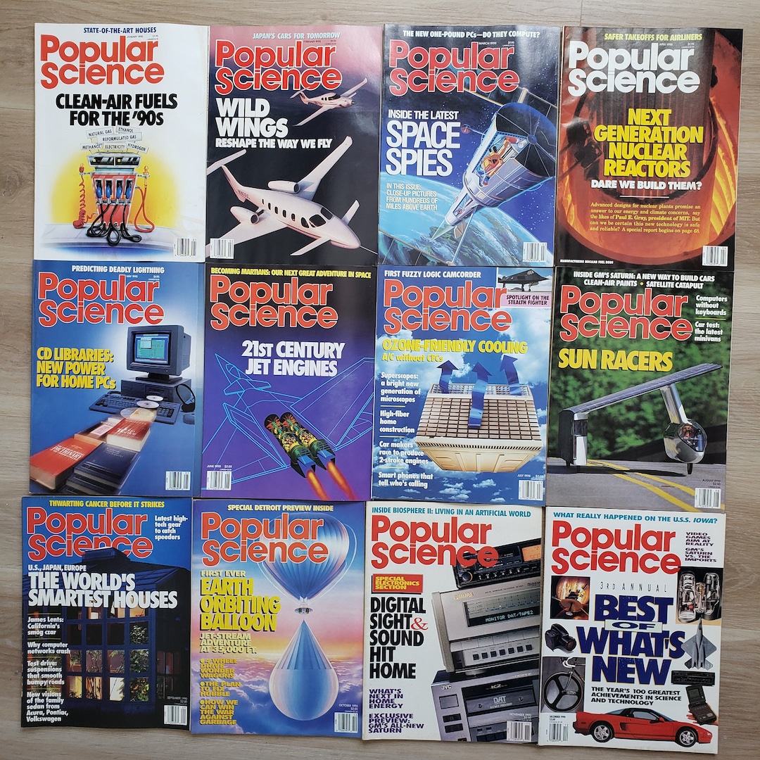 Popular Science Magazines 1990 Vintage - Etsy
